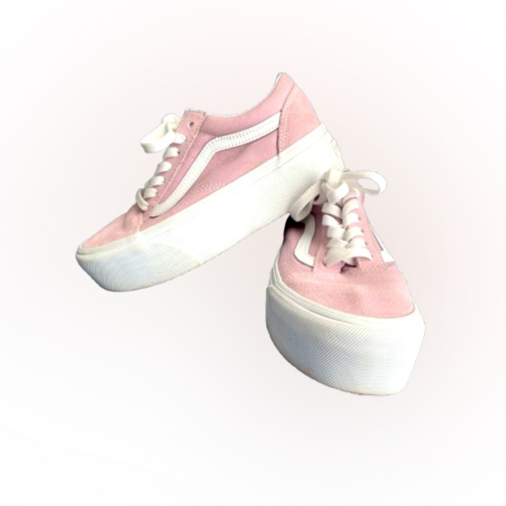 Vans Pastel Pink Platforms Shoes - Gem